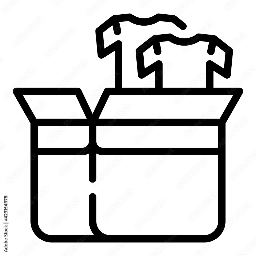 Giving away clothes icon. Outline giving away clothes vector icon for ...