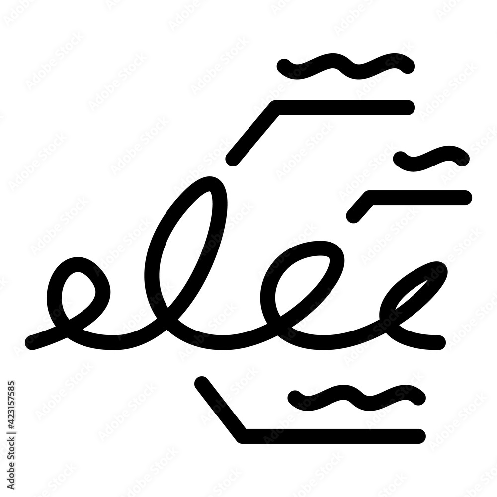 Letter cipher icon. Outline letter cipher vector icon for web design ...