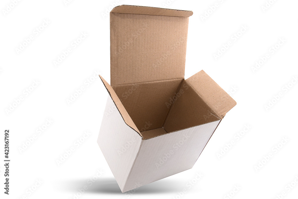 Empty white Cube Box for gifts and products - real template / mock up ...