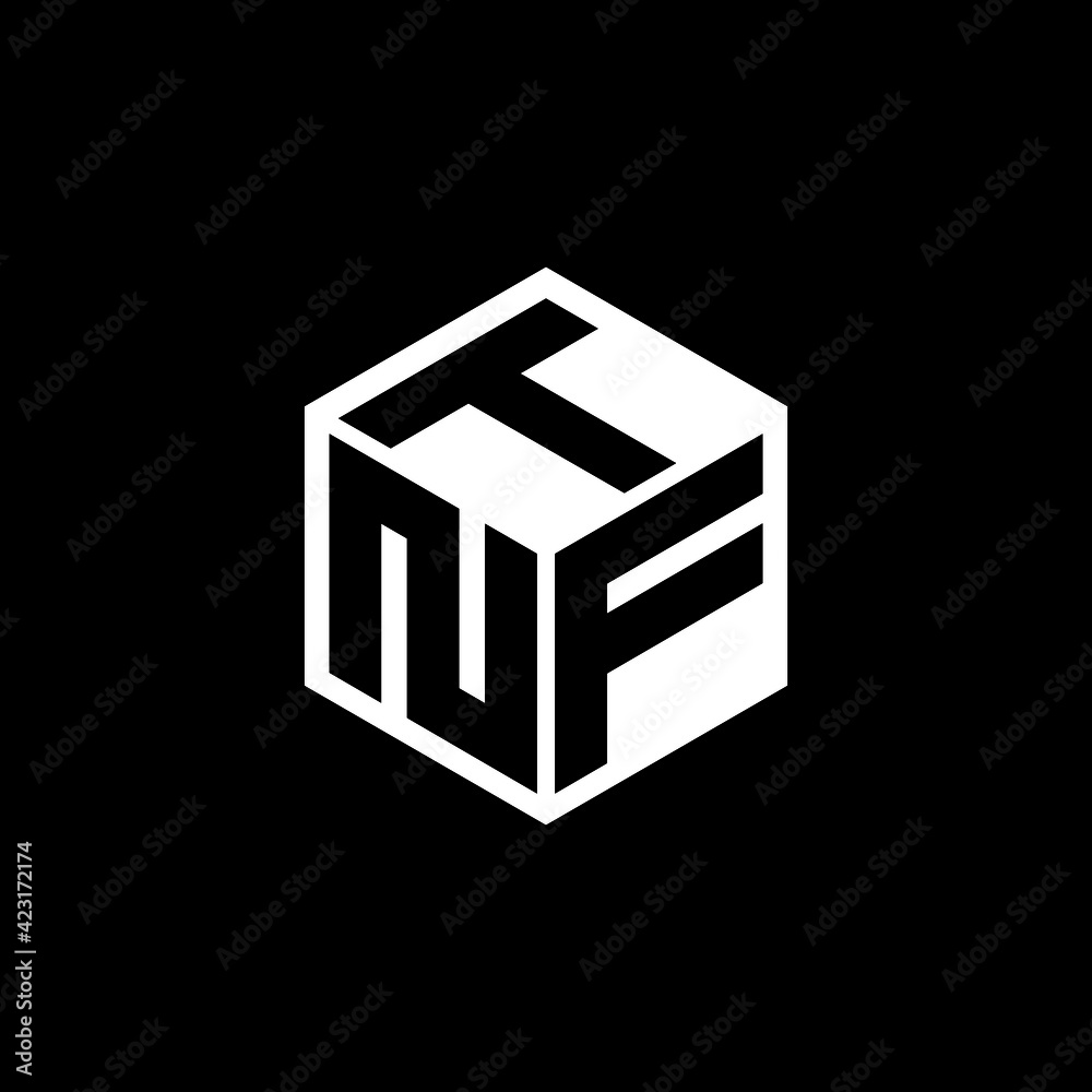 NFT letter logo design with black background in illustrator, cube logo ...