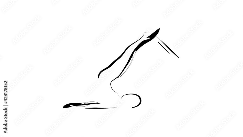 Pilates pose animation Stock Video | Adobe Stock