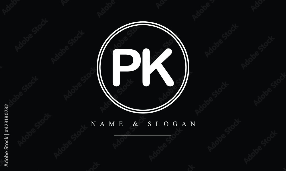 PK, KP, P, K abstract letters logo monogram Stock Vector | Adobe Stock