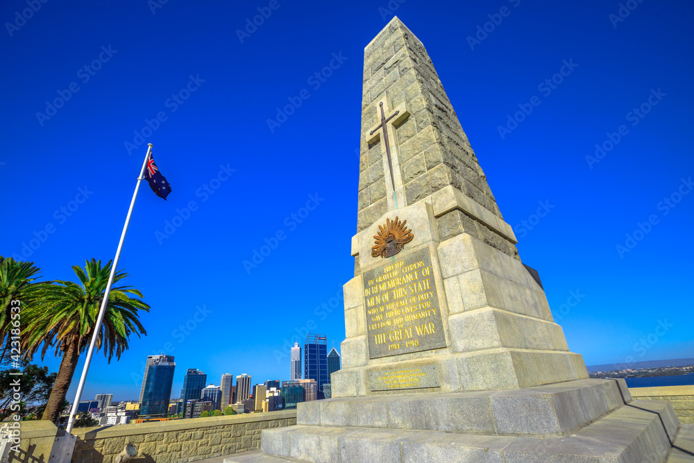 Perth, Australia - Jan 3, 2018: National state war memorial cenotaph ...