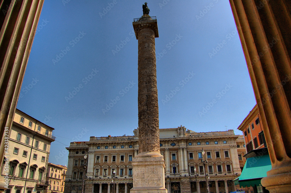 Main monuments and points of interest in the city of Rome (Italy ...