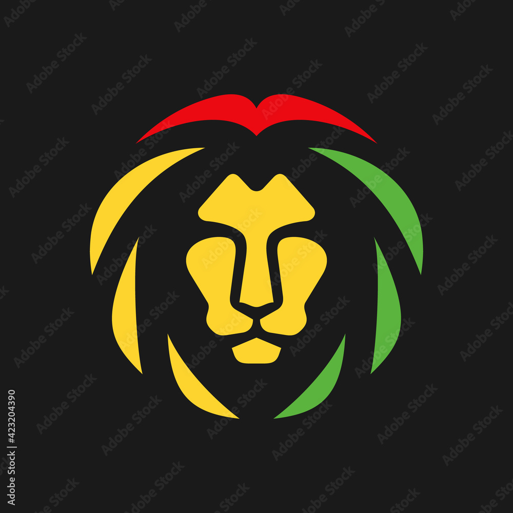 Lion of judah. Reggae music vector Stock Vector | Adobe Stock