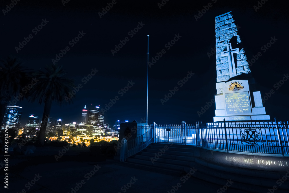 Perth, Australia - Jan 5, 2018: State War Memorial on Mount Eliza in ...
