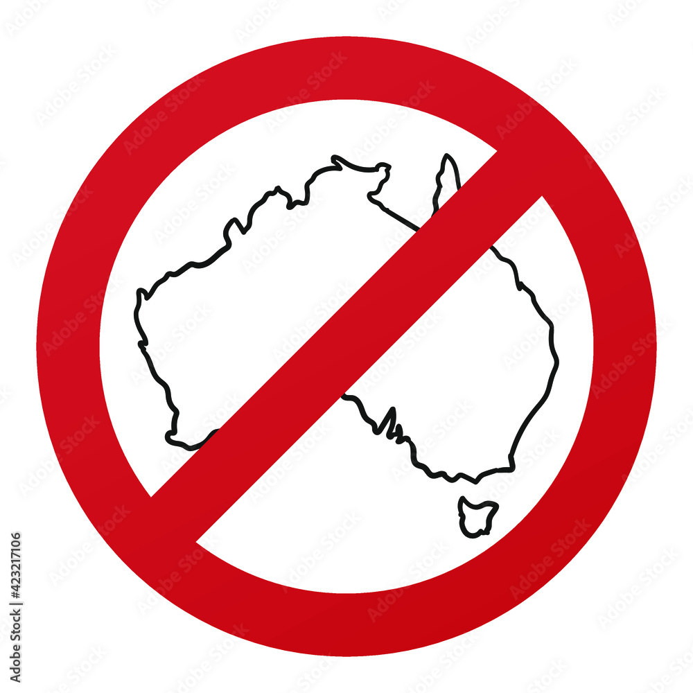 Australia Map Symbol Isolated on White Background. Vector Illustration ...