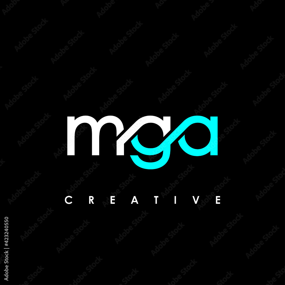 MGA Letter Initial Logo Design Template Vector Illustration Stock ...