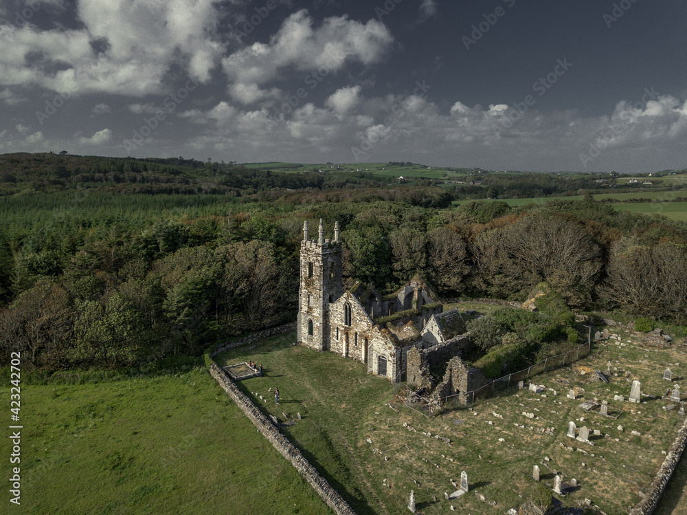 Ruins of a Roman Catholic Church. Ruins of a Roman Catholic church and ...