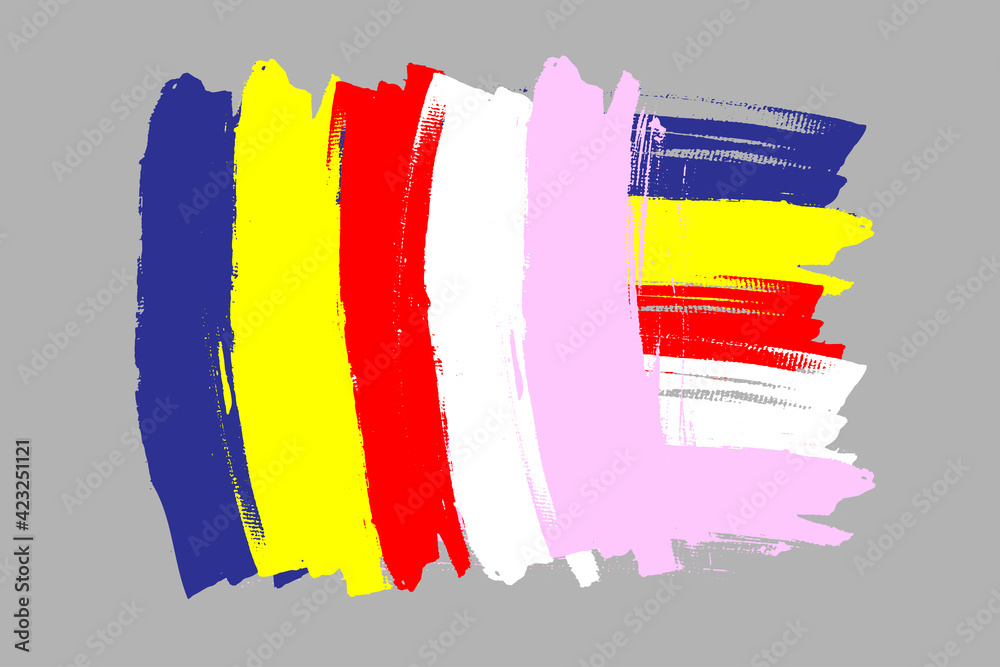 Burmese Buddhist flag. Symbol of Buddhism banner brush concept ...