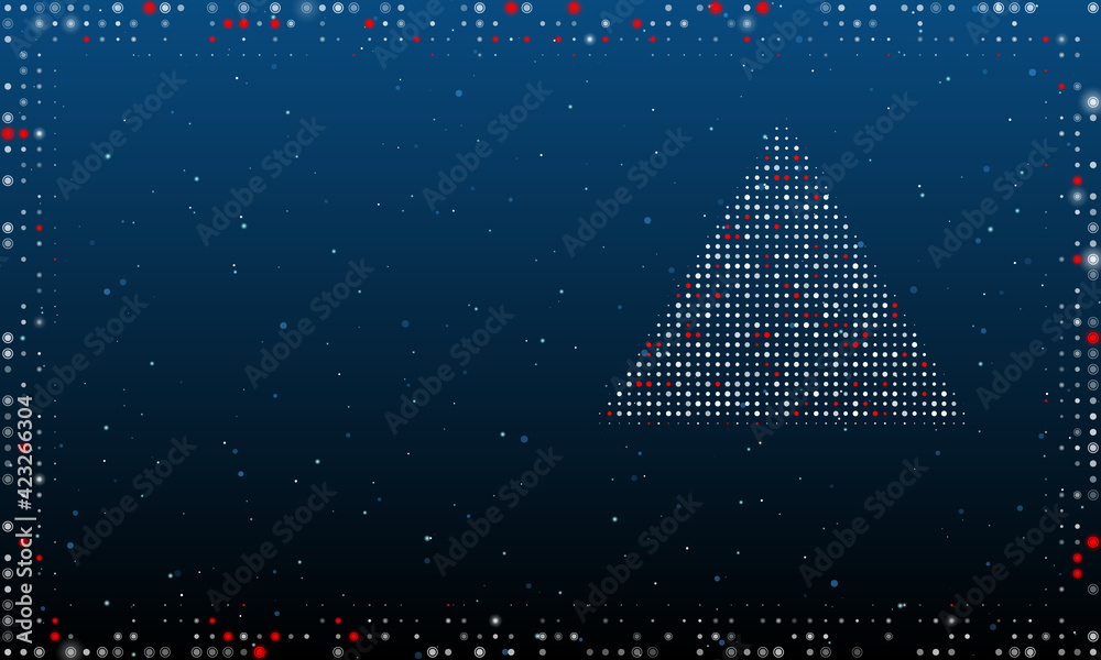 On the right is the triangle symbol filled with white dots. Pointillism ...