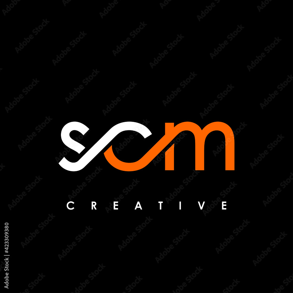 SCM Letter Initial Logo Design Template Vector Illustration Stock ...