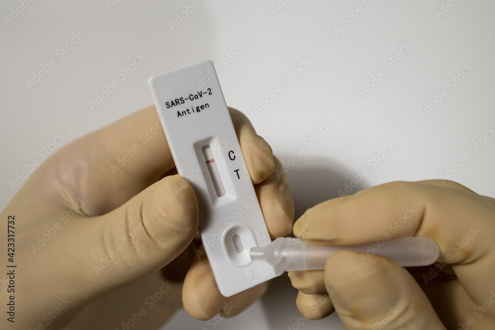 Showing a Sars Cov2 - Antigen Rapid Test with negative result - No ...