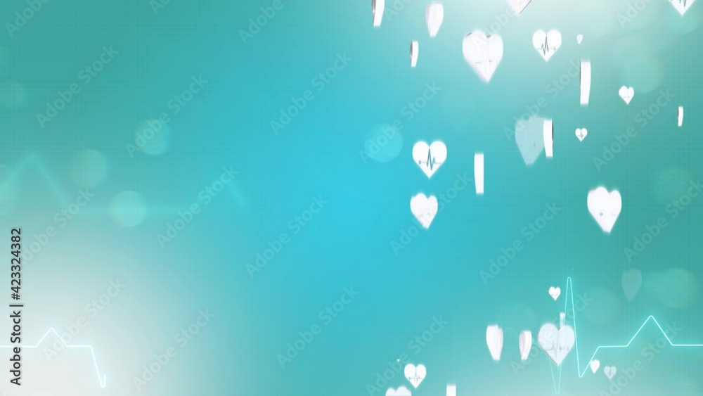 Abstract medical Presentation background with flat icons symbols ...