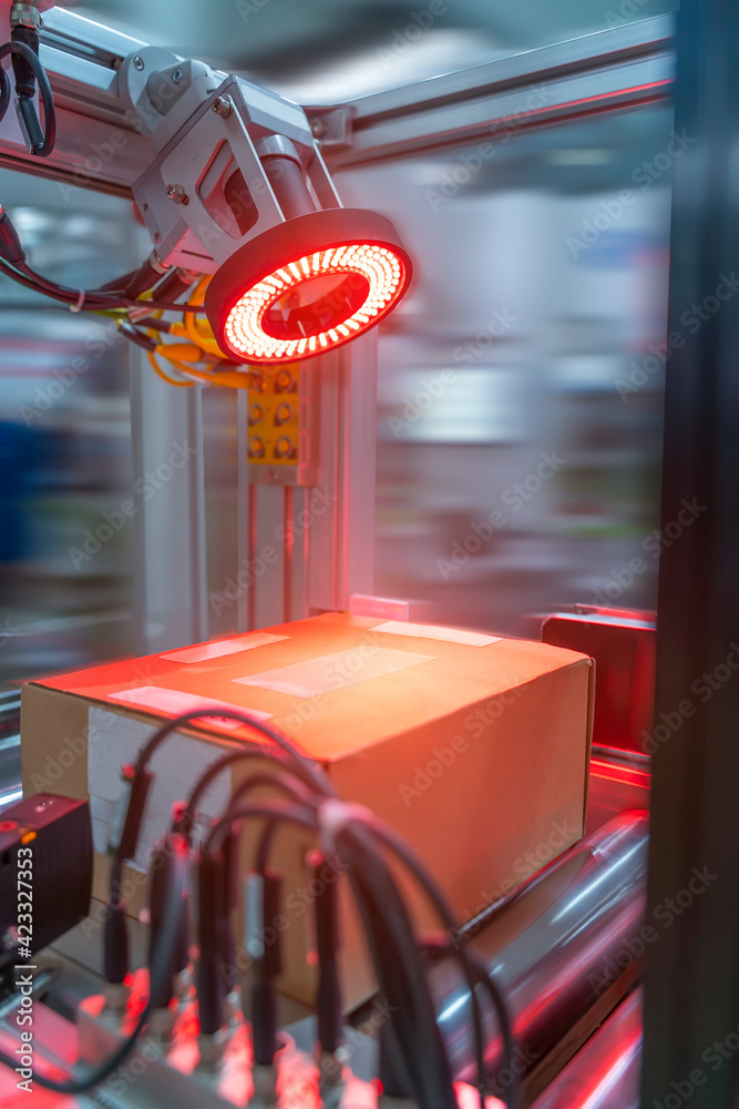 Robotic vision sensor camera system in intellegence cardboard box of ...