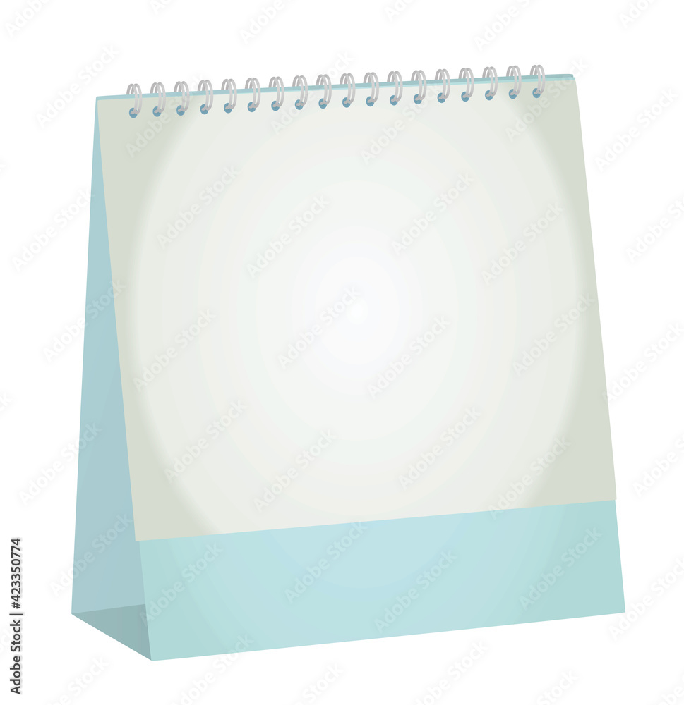 Blue blank calendar. vector illustration Stock Vector | Adobe Stock