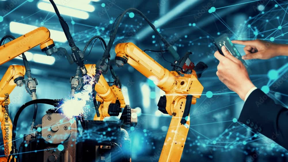 Smart industry robot arms modernization for innovative factory ...