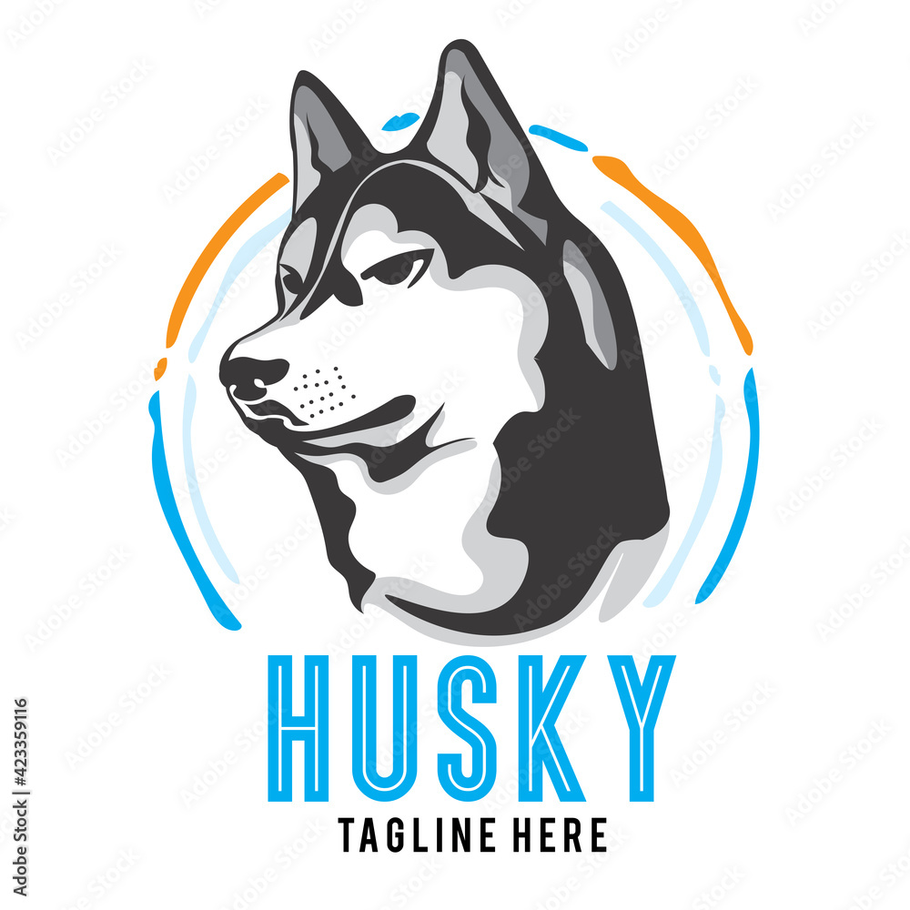 Siberian husky vector logo, perfect for husky owner club logo and ...