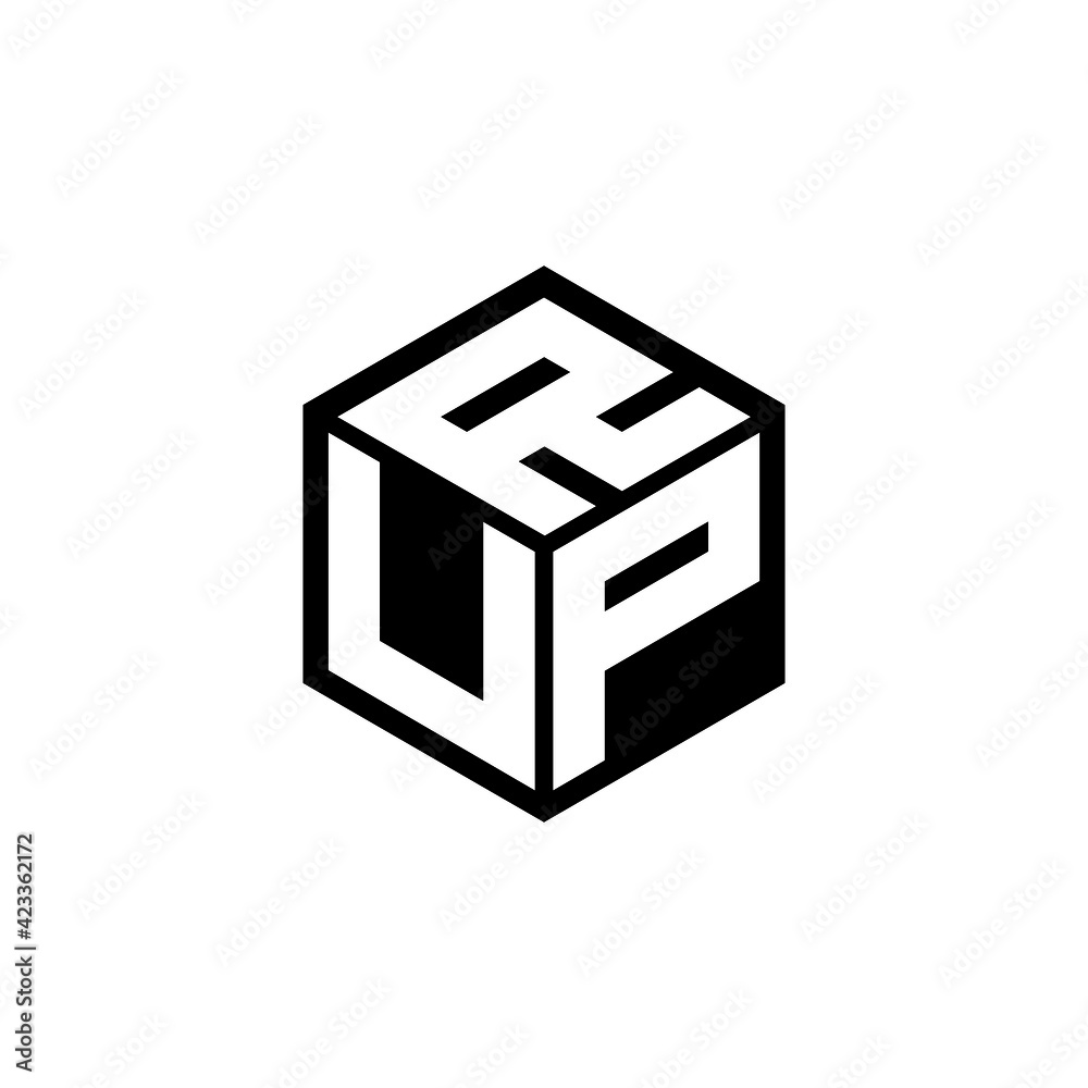 UPR letter logo design with white background in illustrator, cube logo ...