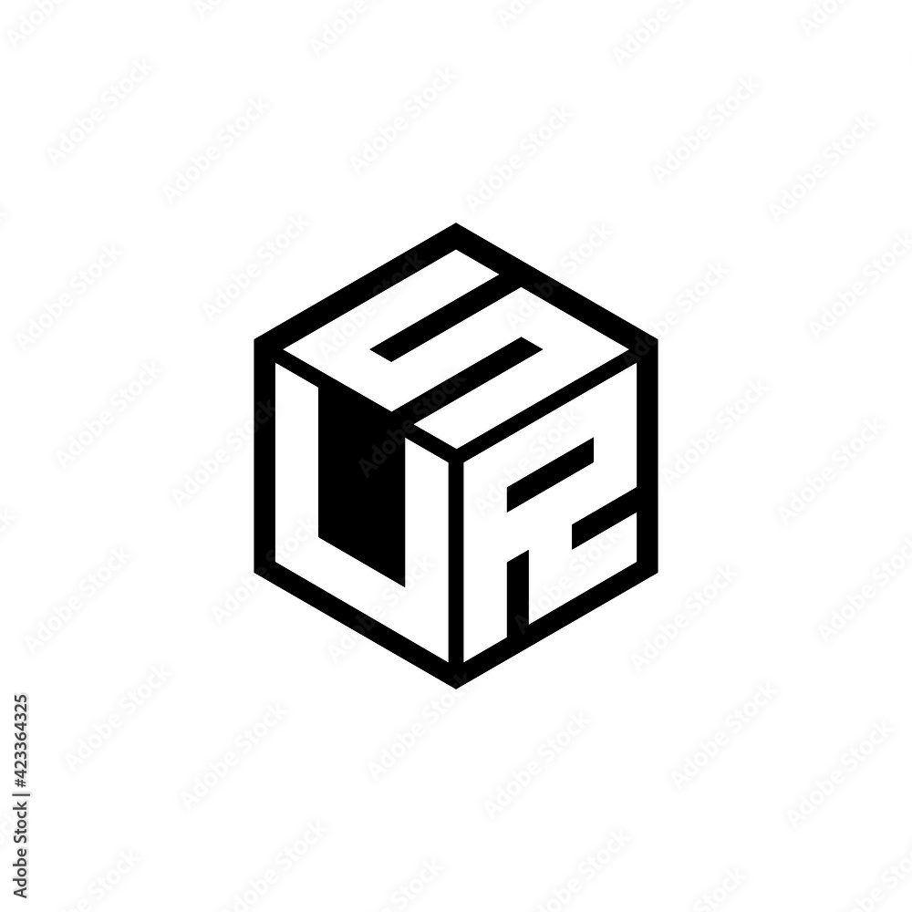 URS letter logo design with white background in illustrator, cube logo ...