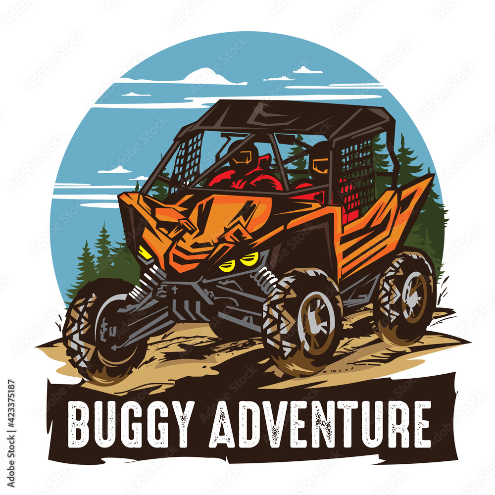 Buggy car adventure vector illustration, perfect for tshirt design and ...