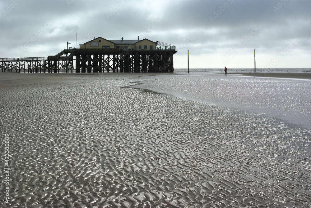 nordsee , strand von st peter ording Stock Photo | Adobe Stock