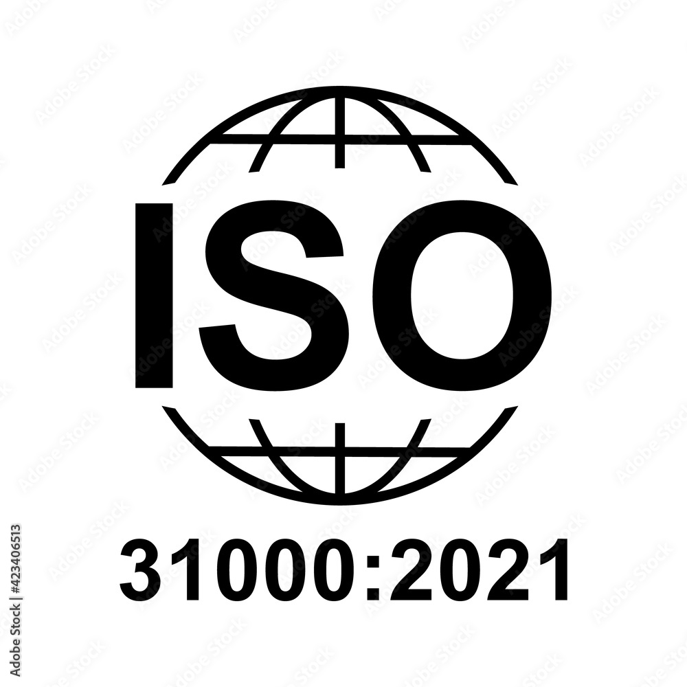 Iso 31000:2021 icon. Risk Management. Standard quality symbol. Vector ...