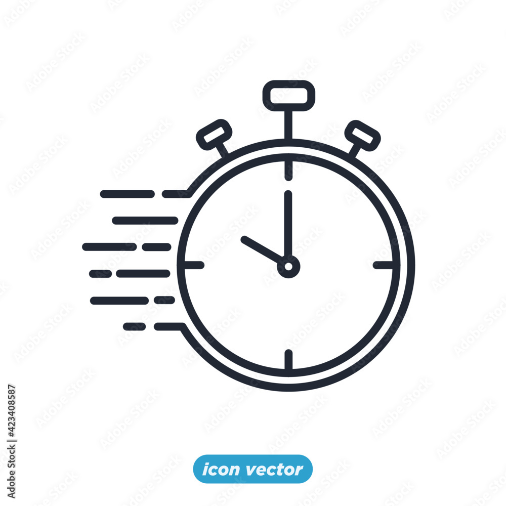 fast time icon. fast time delivery symbol template for graphic and web ...