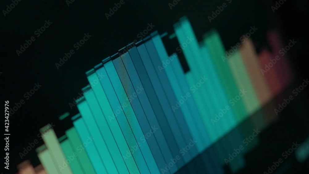 Music Equalizer bar. Audio waveform equalizer on black background loop ...