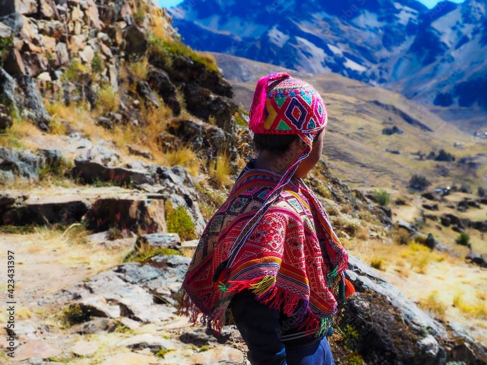 Poster Peruvian child in the Andes mountains – Wall Art | UkPosters