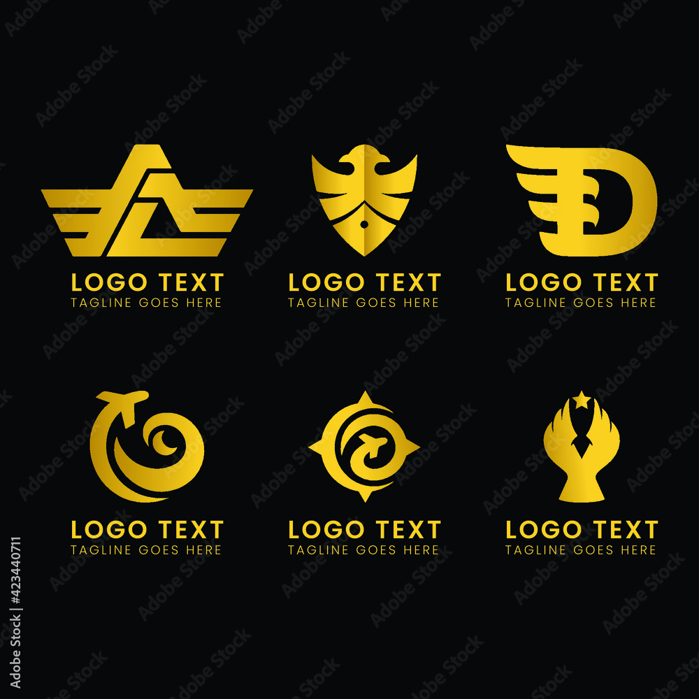 Airline logo pack free vector Stock Vector | Adobe Stock