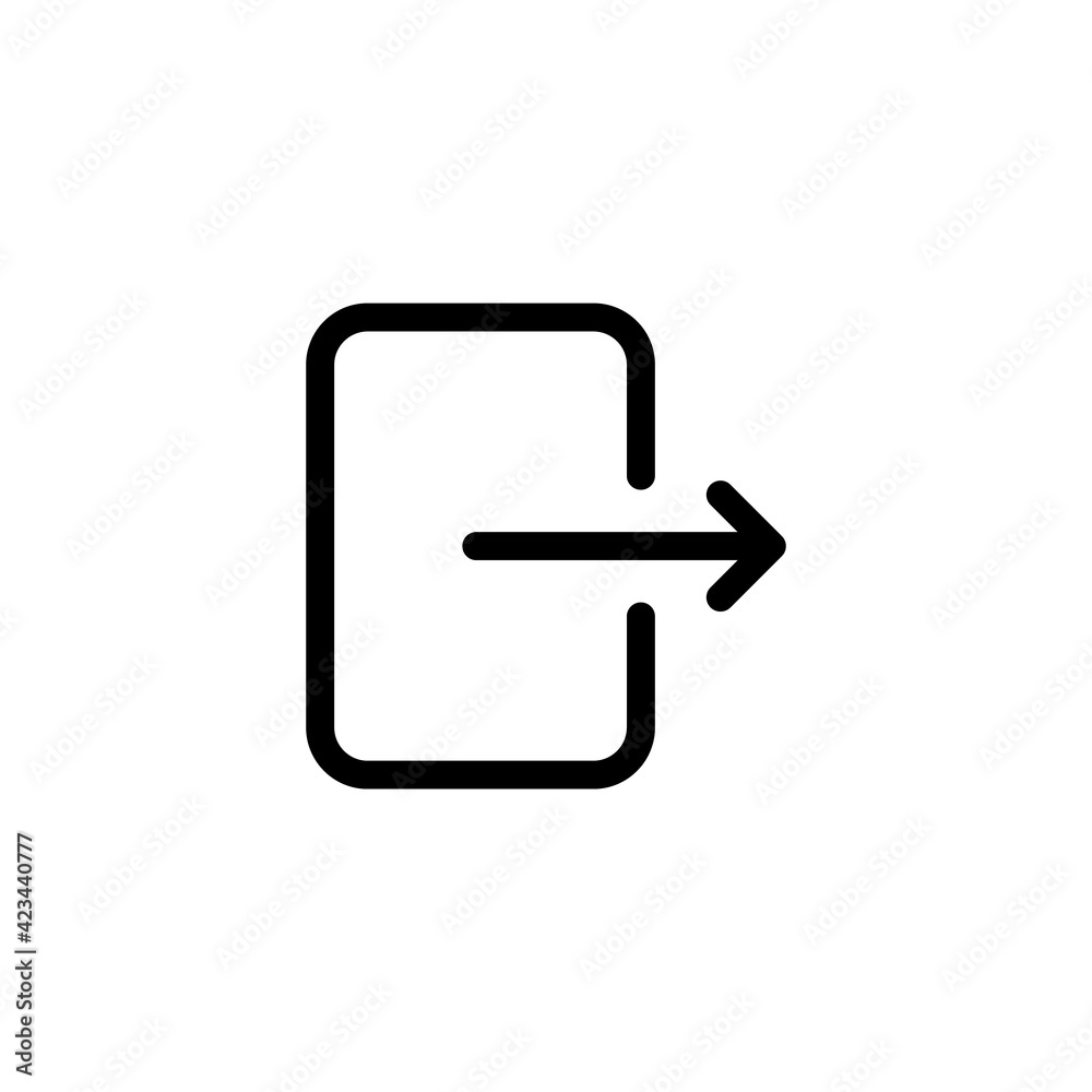 log out icon vector. vector symbol logout , arrow and door icon exit ...