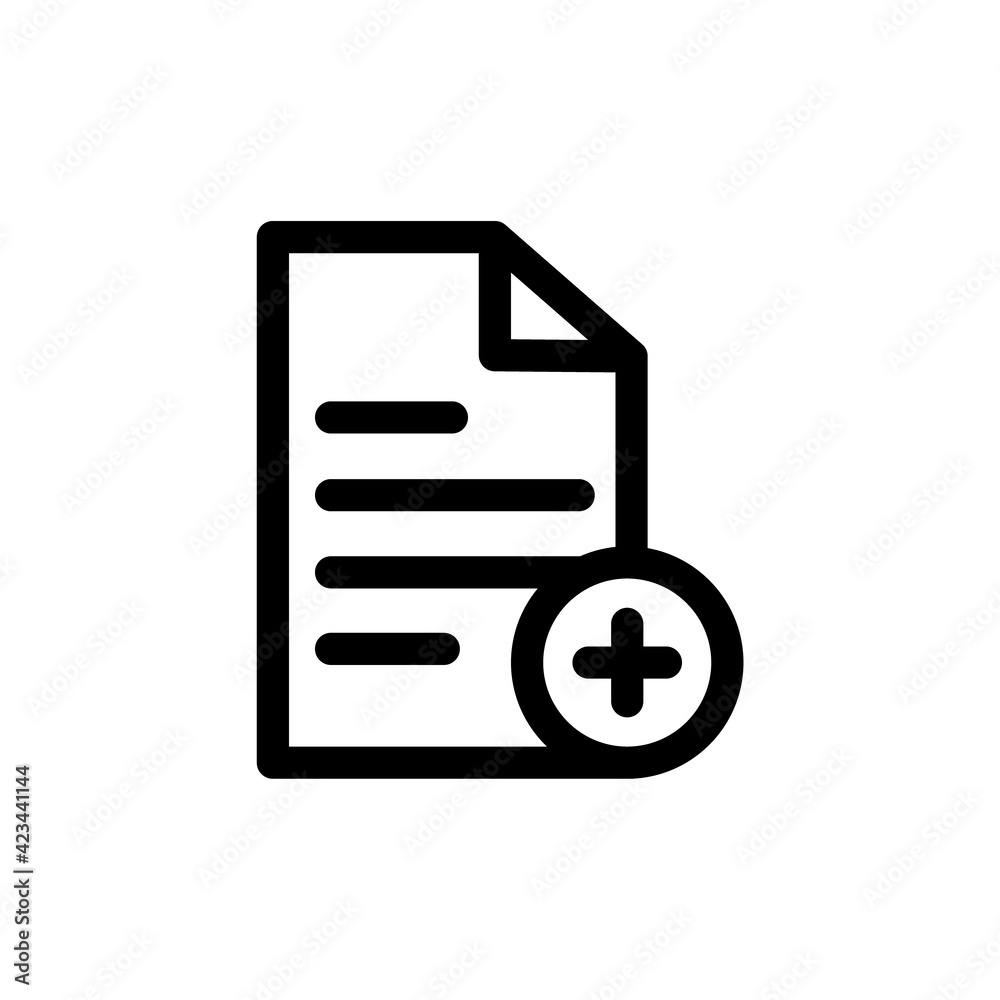 Add new document icon. add new document vector icons designs can be ...