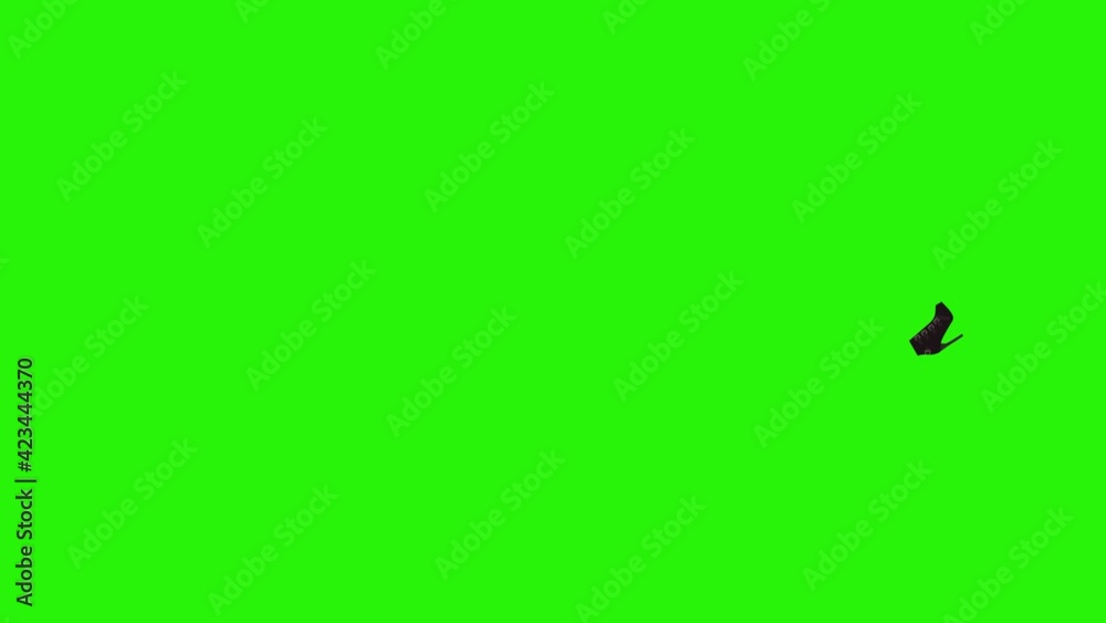 women shoes animation on green screen chroma key flat design elements ...