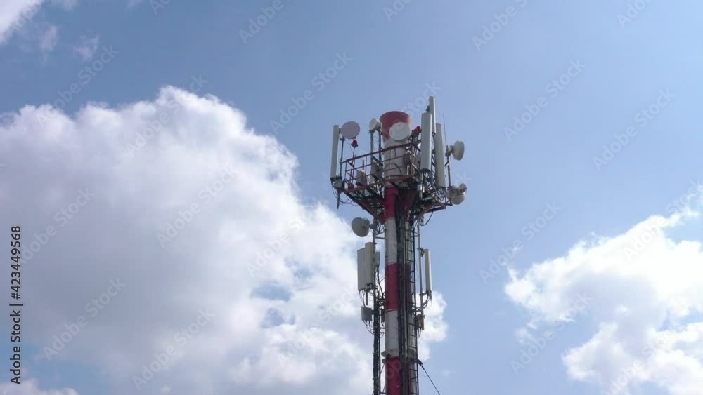 Telecommunication tower of 4G and 5G cellular. Base Station or Base ...