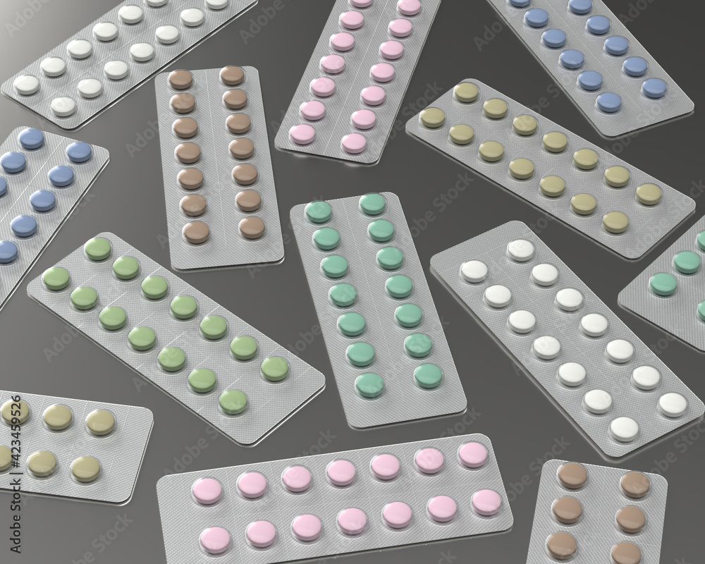 ภาพประกอบสต็อก 薬 PTPシート ภาพ | Adobe Stock