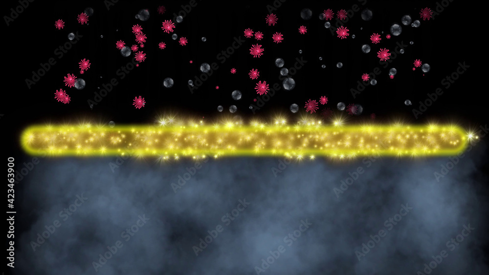 Germs, viruses , bacteria pathogens captured and destroyed in filter ...