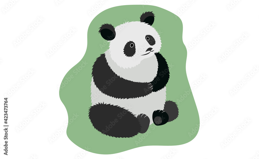 Panda Sitting Side View