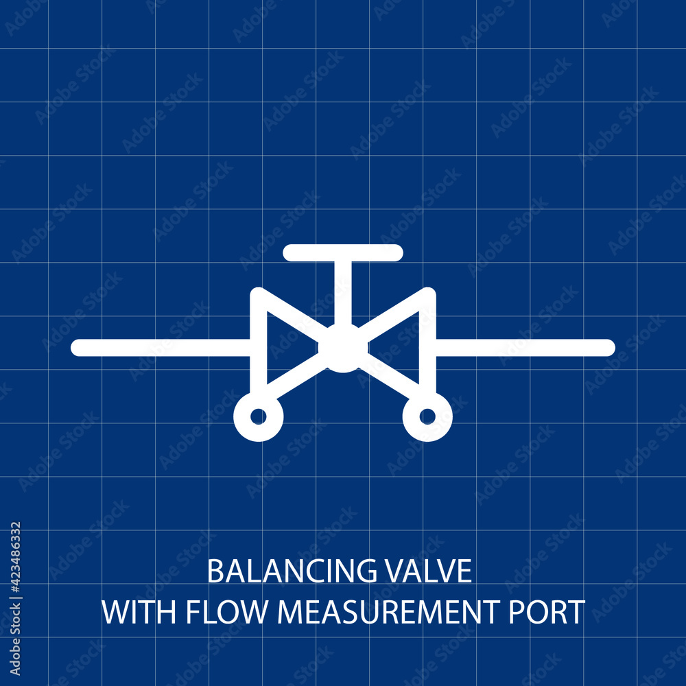 BALANCING VALVE VECTOR SYMBOL OF PUMPING SYSTEM MECHANICAL SYSTEM Stock ...