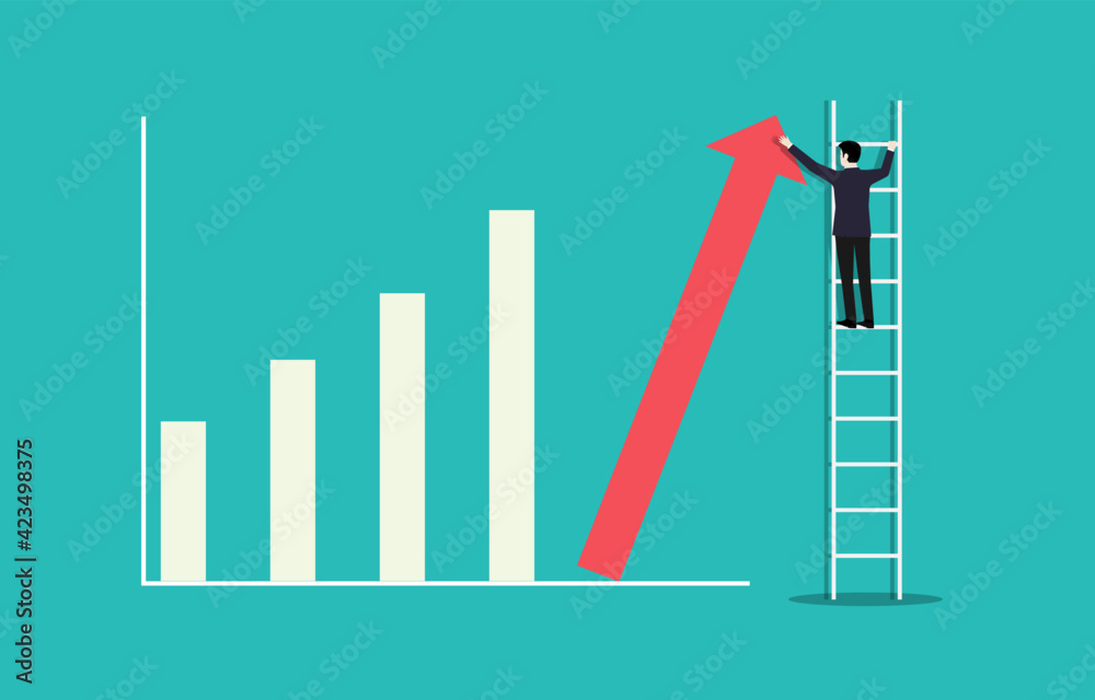 Ladder career path for business growth success process concept Stock ...