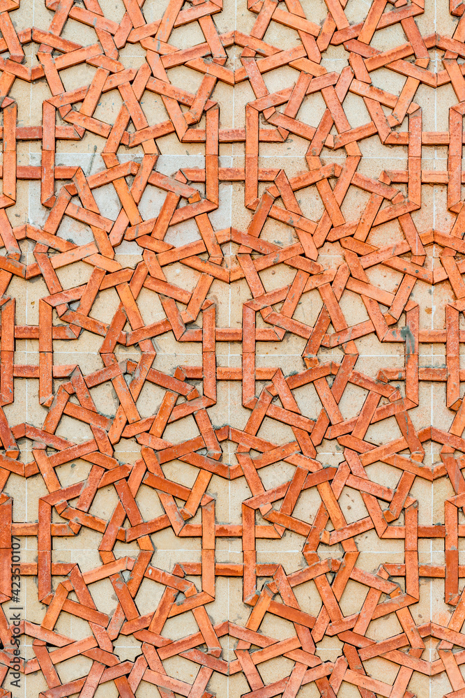 Beautiful Islamic patterns, Geometric background red brick ภาพถ่ายสต็อก ...