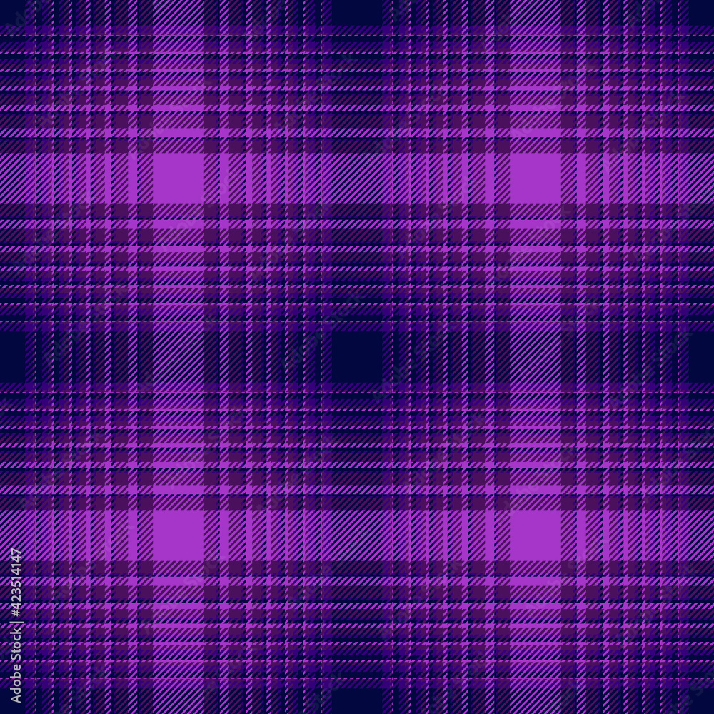 Purple ombre plaid. Seamless vector tartan pattern suitable for fashion ...