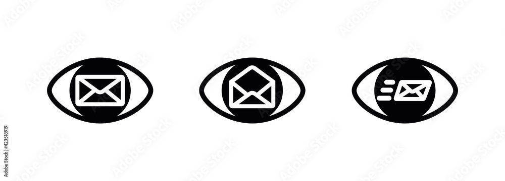 Modern letter eye icon. Creative eye icon in modern line style for your ...
