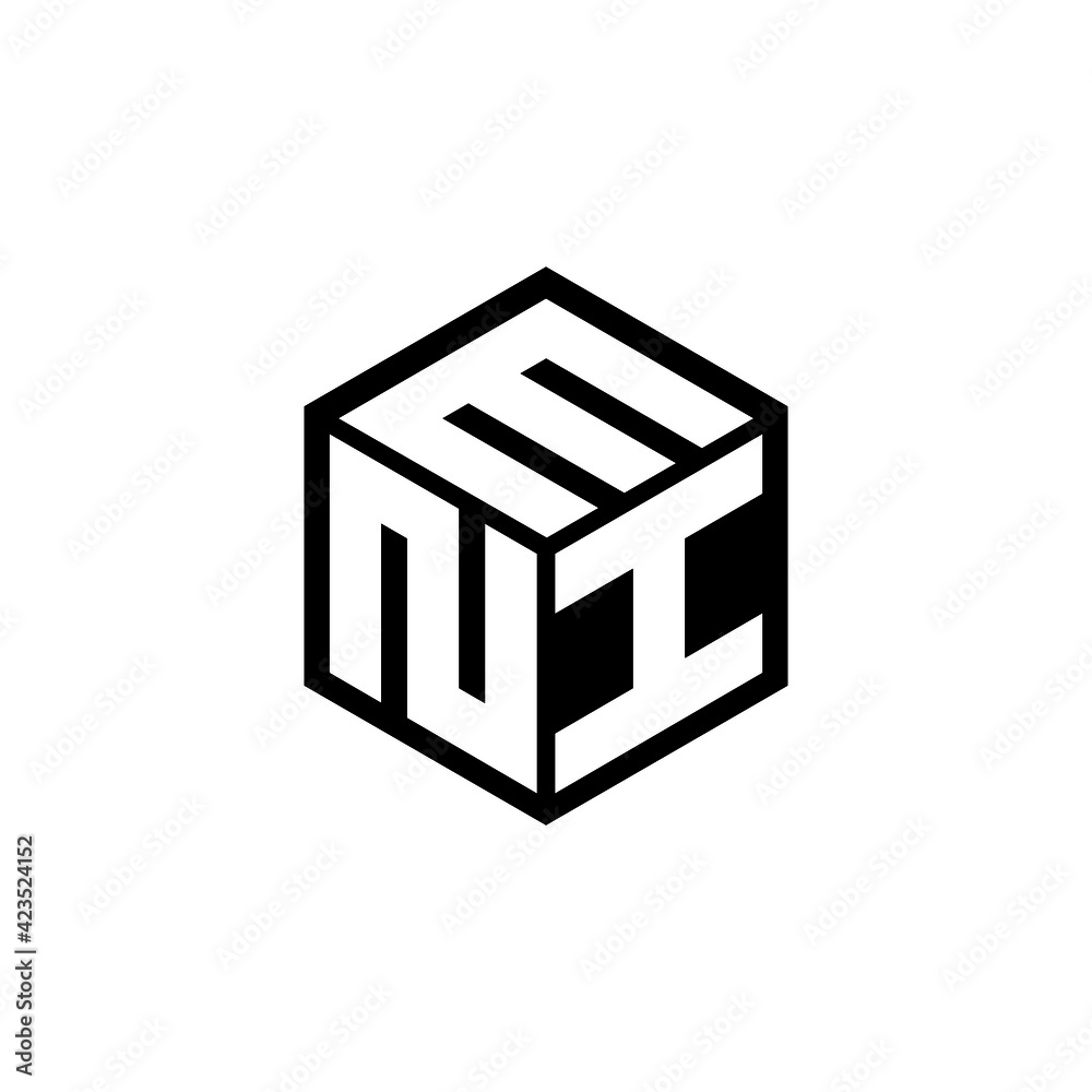 NIM letter logo design with white background in illustrator, cube logo ...