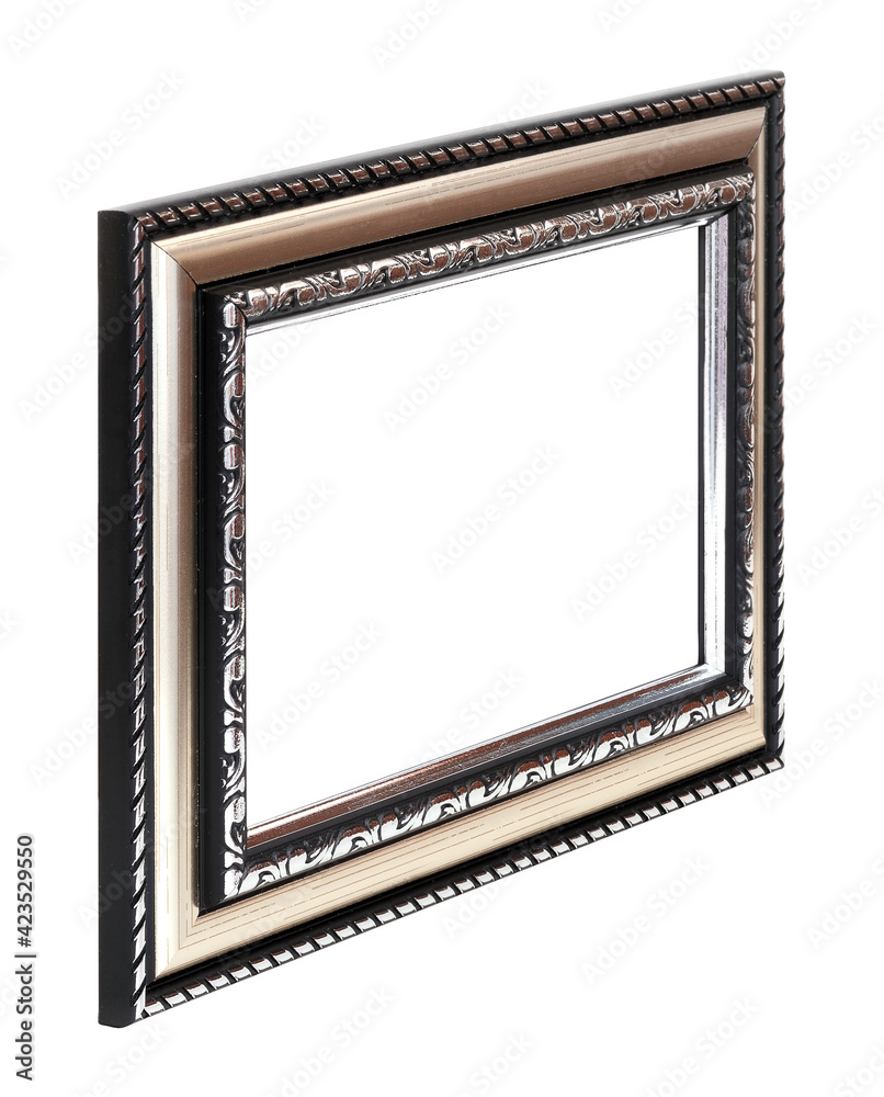 Wooden frame for paintings, mirrors or photo in perspective view ...