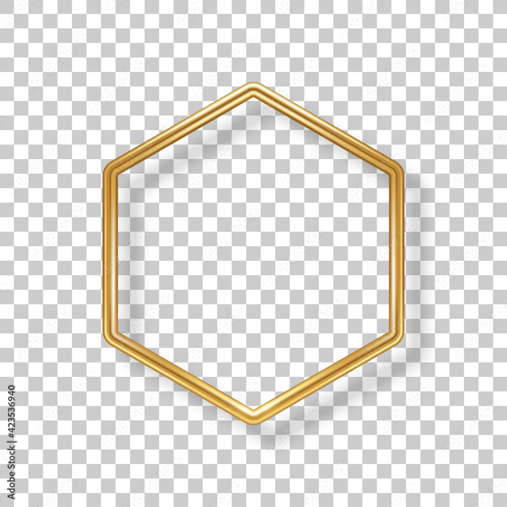 3d Gold Border Png