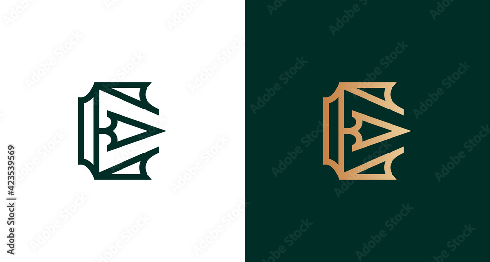 Classy and sharp letter E Arrow logo, simple, luxury E initial monogram ...