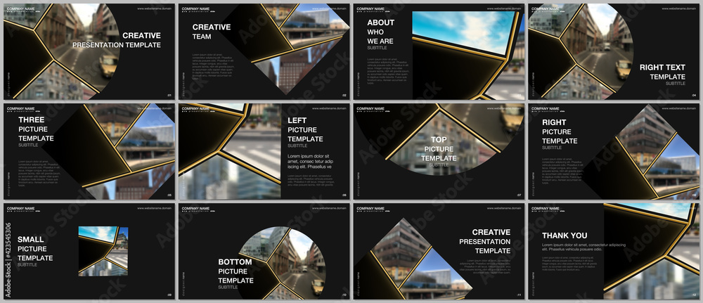 Presentation design vector templates, multipurpose template for ...
