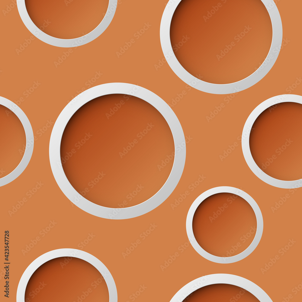 Seamless round pattern. Circle textured background from asia & east ...