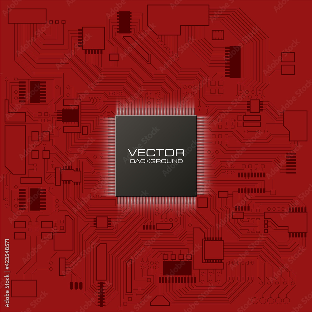 Electronic computer hardware processor technology Circuit board ...
